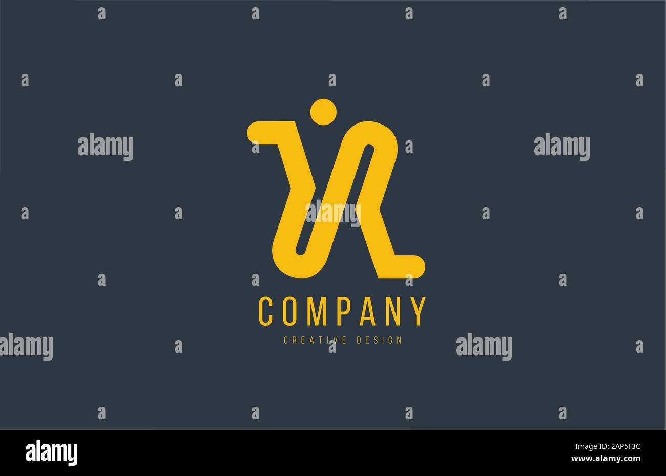 yellow X alphabet letter for company logo or logotype icon design ...