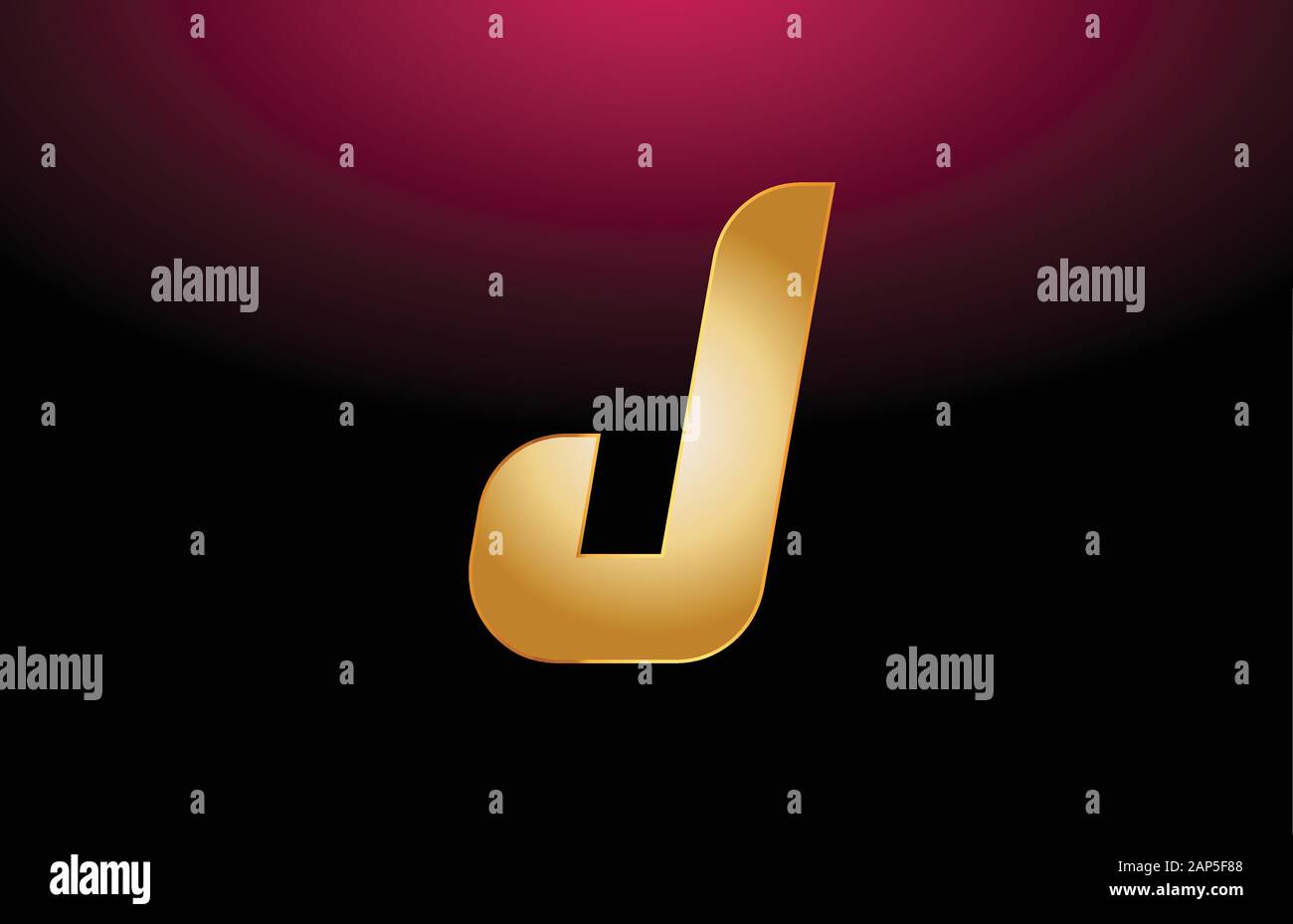 gold golden metal alphabet letter J logo company icon design. Suitable ...