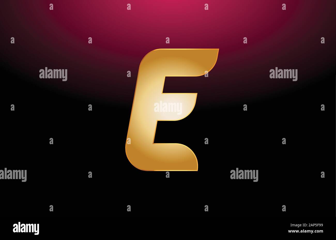 gold golden metal alphabet letter E logo company icon design. Suitable ...