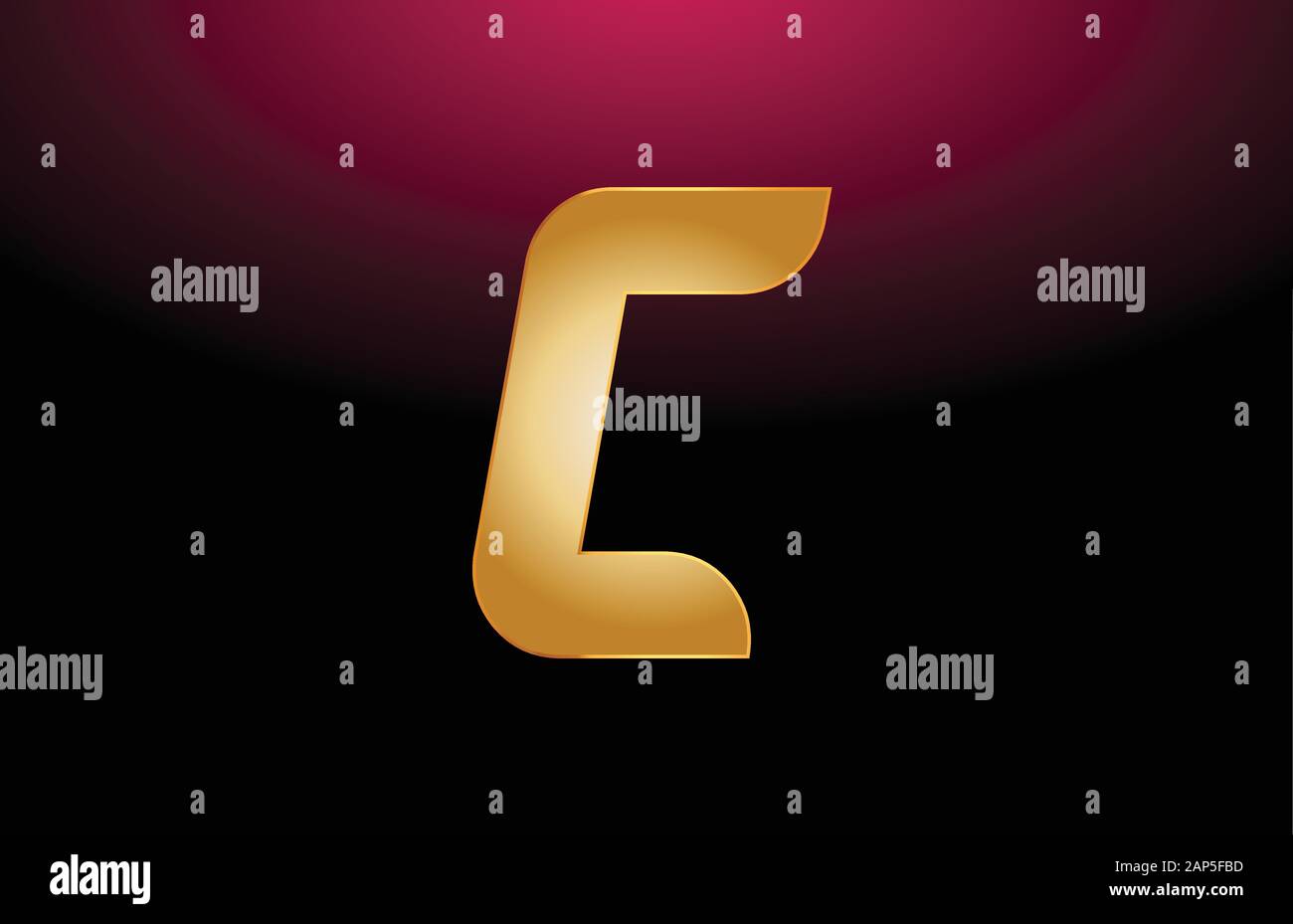 gold golden metal alphabet letter C logo company icon design. Suitable ...