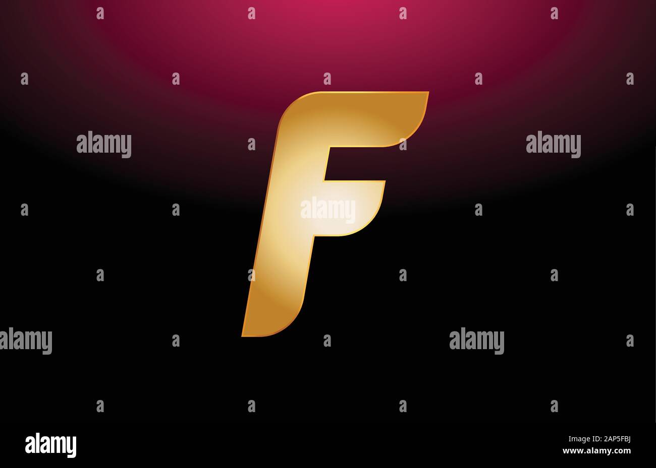 gold golden metal alphabet letter F logo company icon design. Suitable ...