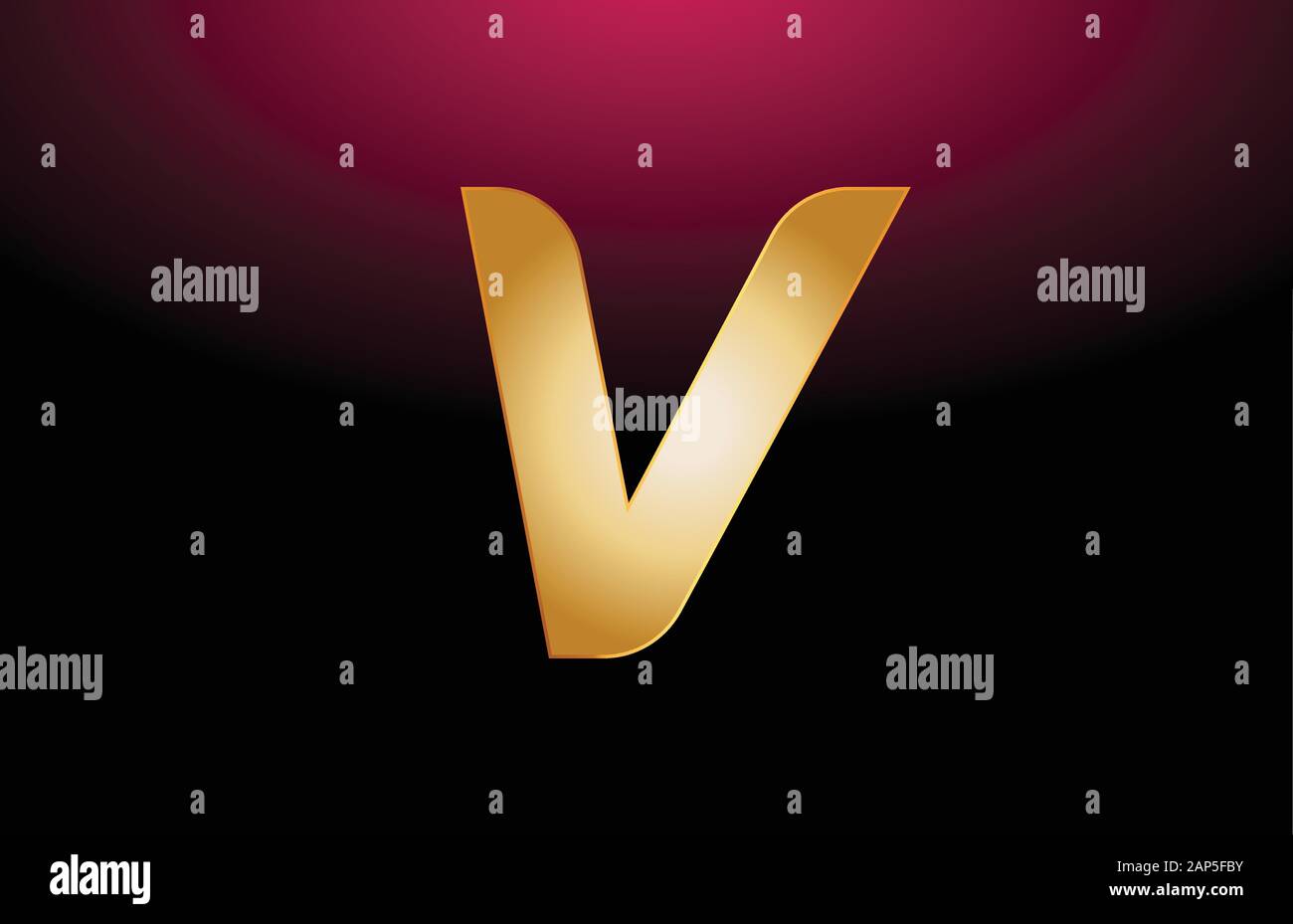gold golden metal alphabet letter V logo company icon design. Suitable ...