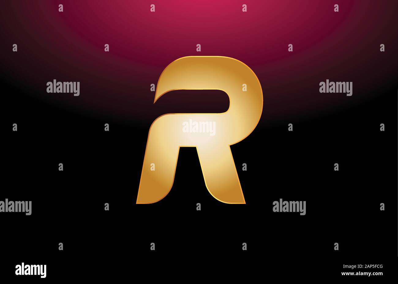 gold golden metal alphabet letter R logo company icon design. Suitable ...