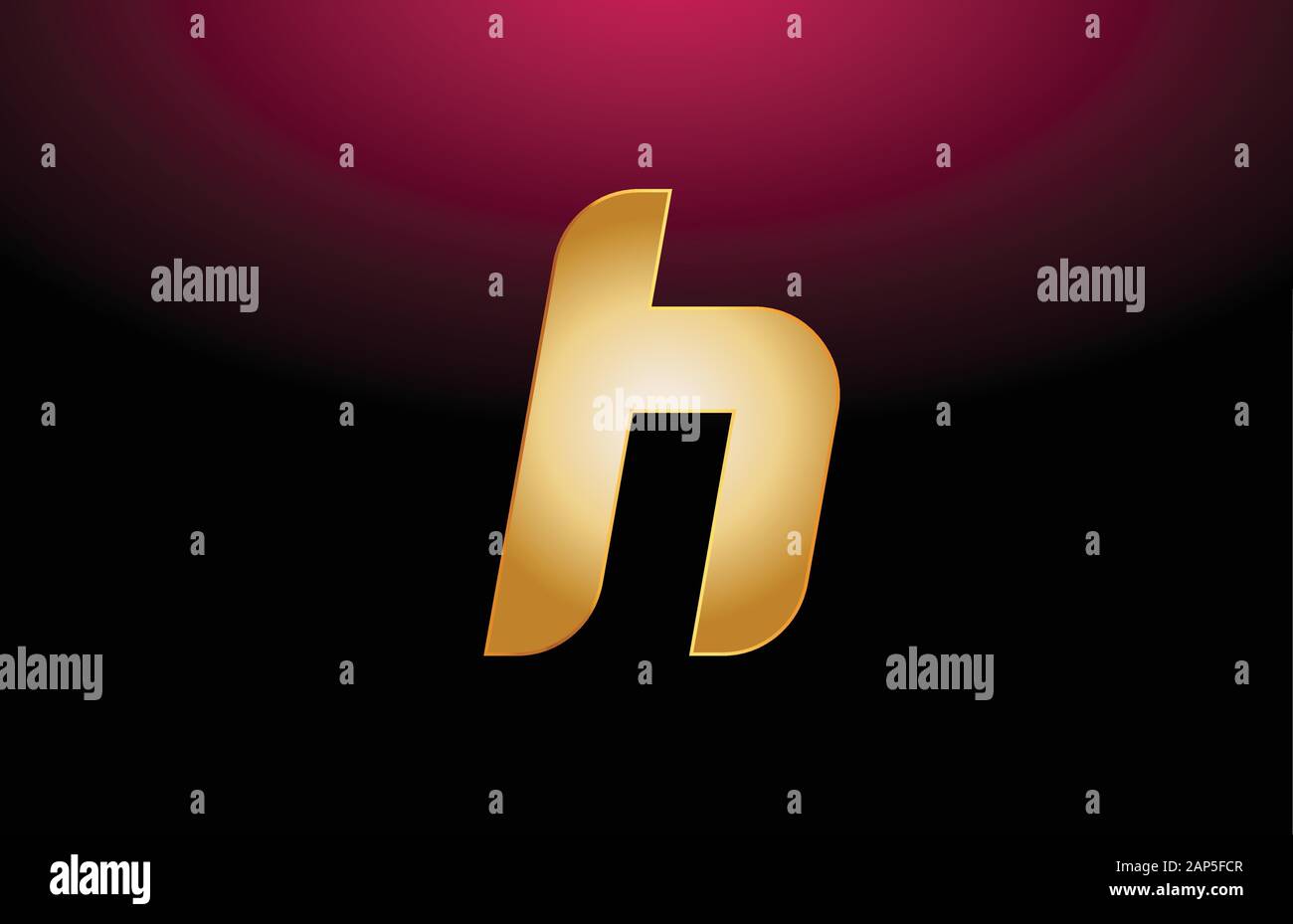 gold golden metal alphabet letter H logo company icon design. Suitable ...