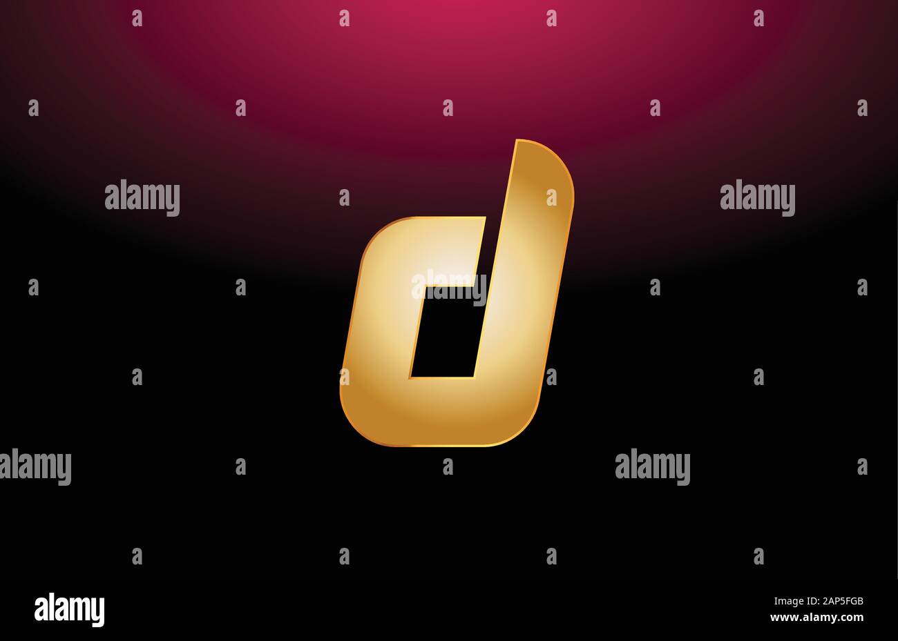 gold golden metal alphabet letter D logo company icon design. Suitable ...