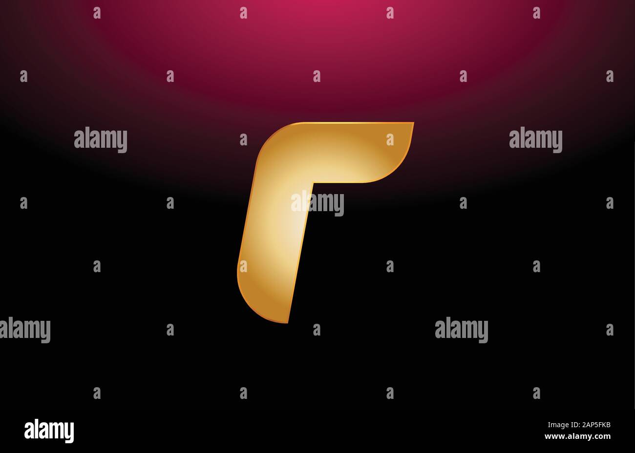 gold golden metal alphabet letter R logo company icon design. Suitable ...