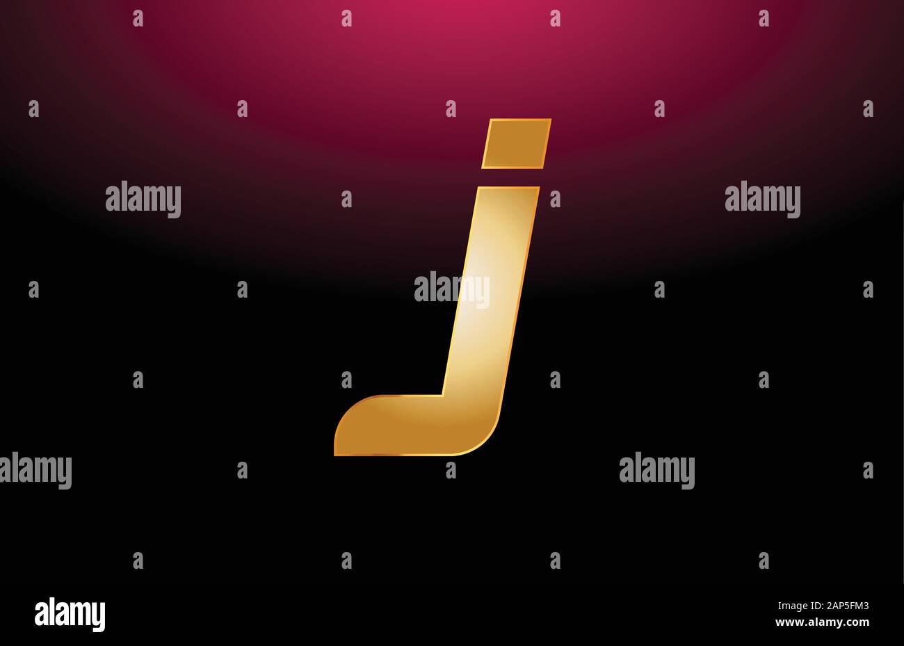 gold golden metal alphabet letter J logo company icon design. Suitable ...