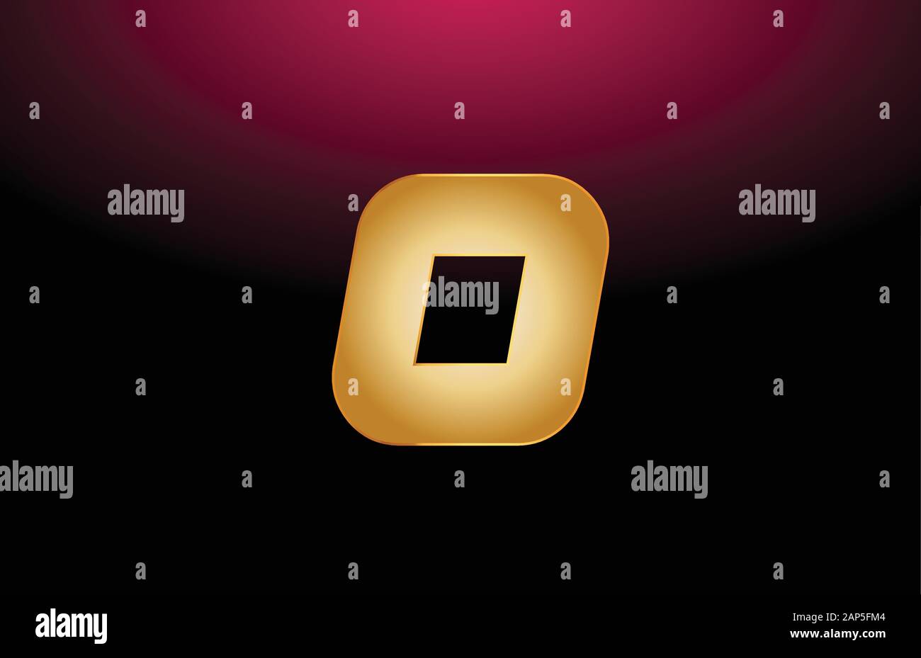 gold golden metal alphabet letter O logo company icon design. Suitable ...