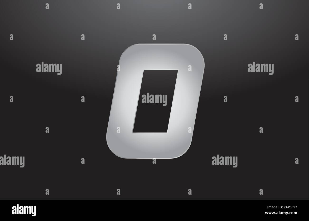 metal alphabet letter silver O grey logo business company design icon ...
