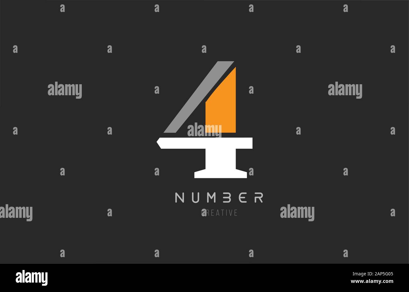 Black number four Stock Vector Images - Alamy