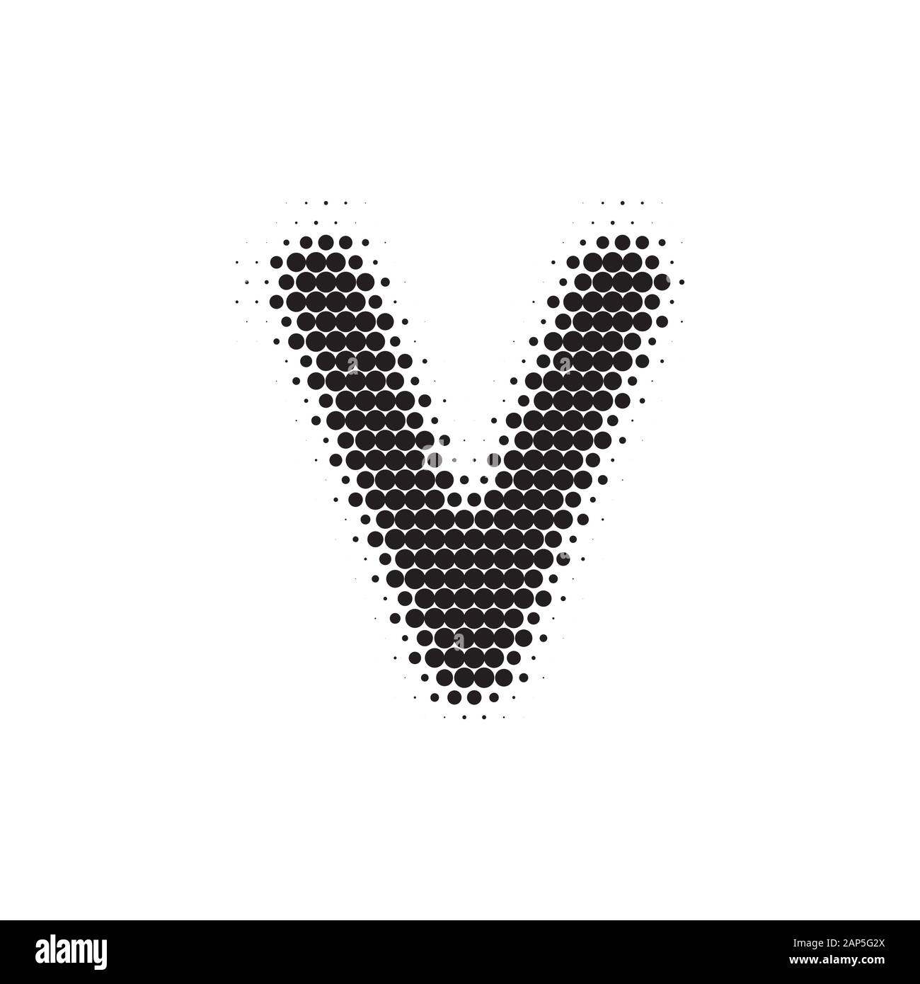 Letter V black halftone pattern font Stock Vector Image & Art - Alamy