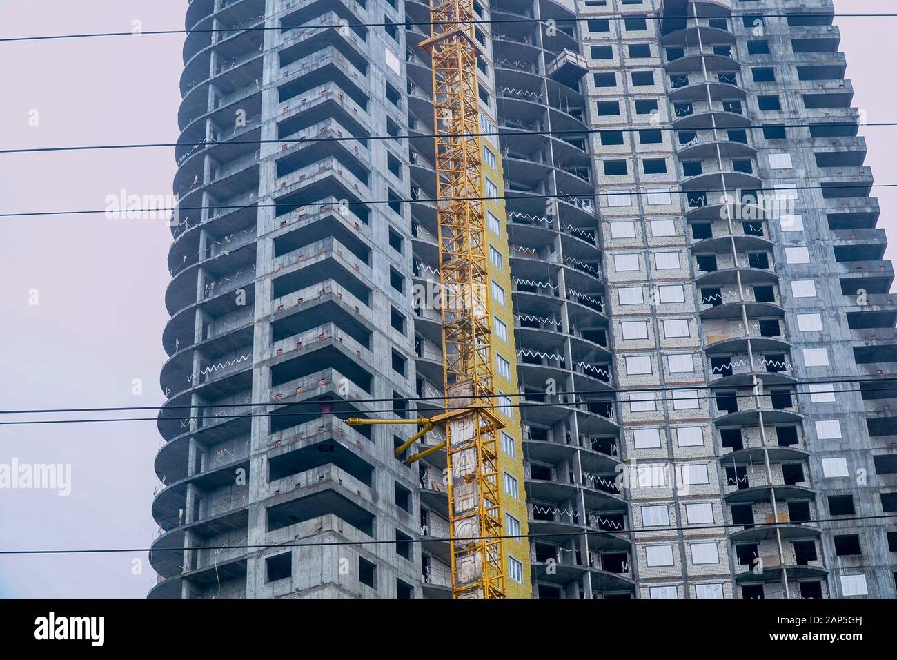Modern new multi-storey building under construction in the city Stock ...