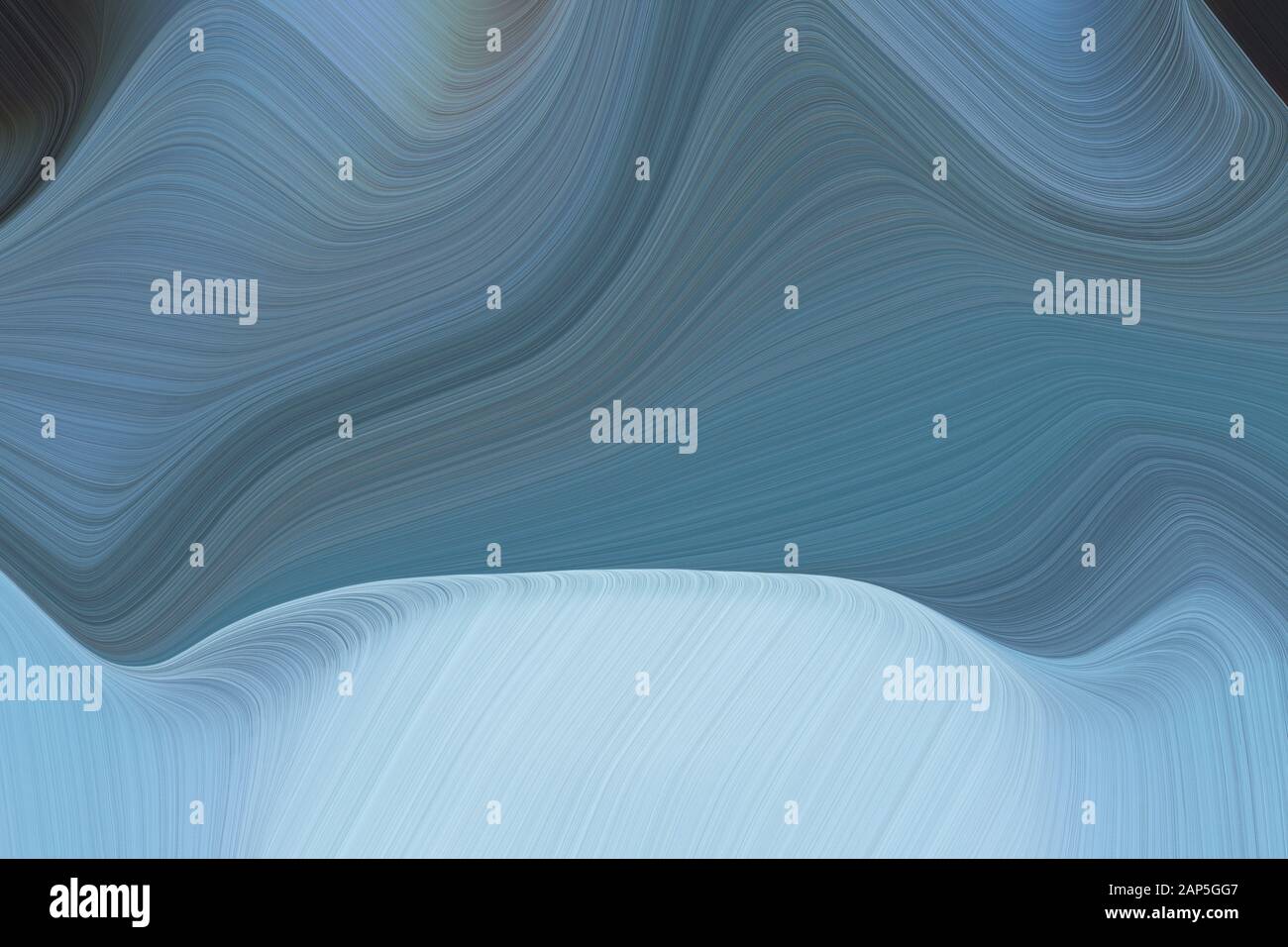 fluid artistic waves with modern curvy waves background illustration ...