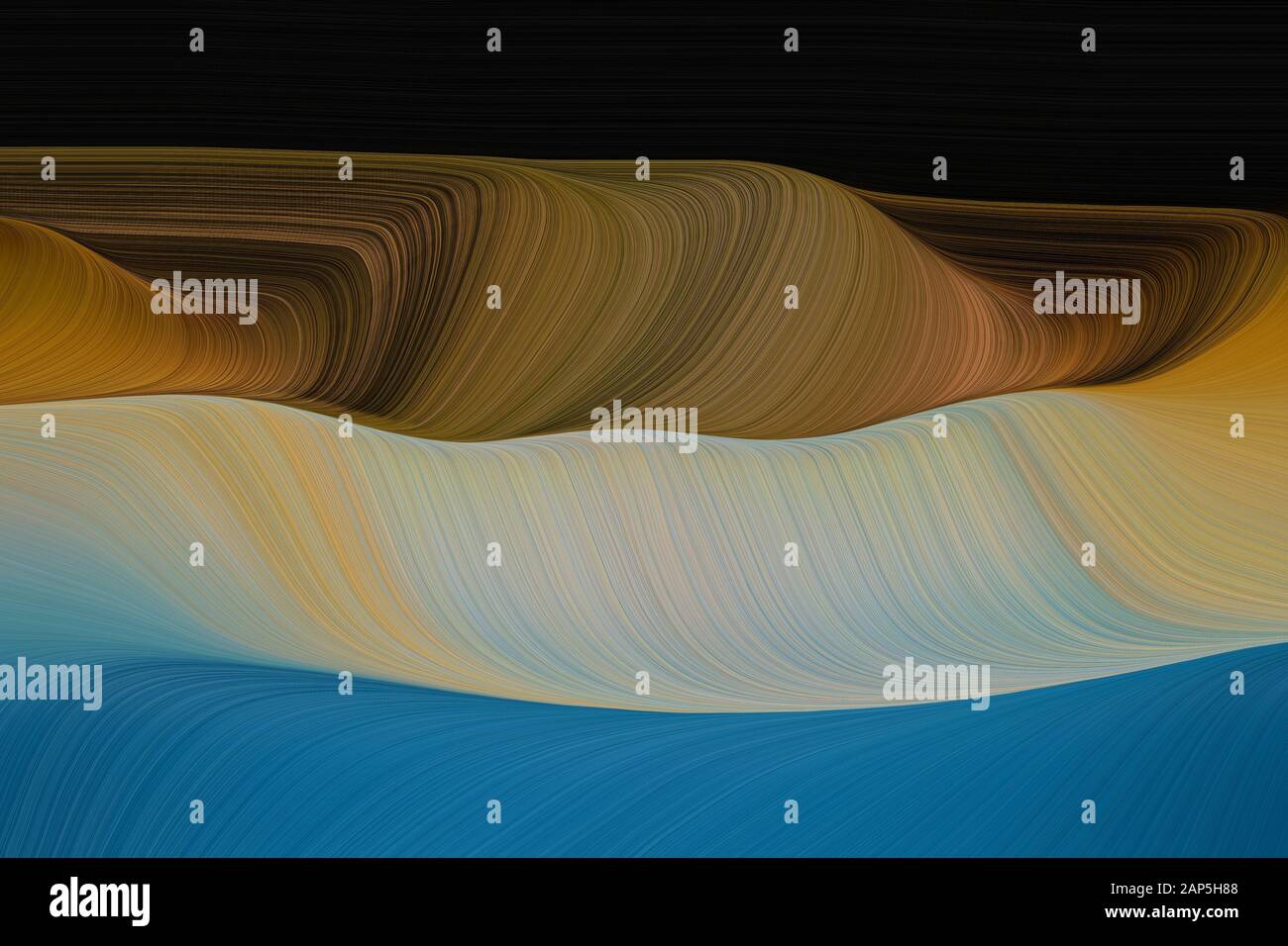 artistic wave fluid lines with modern waves background design with teal ...