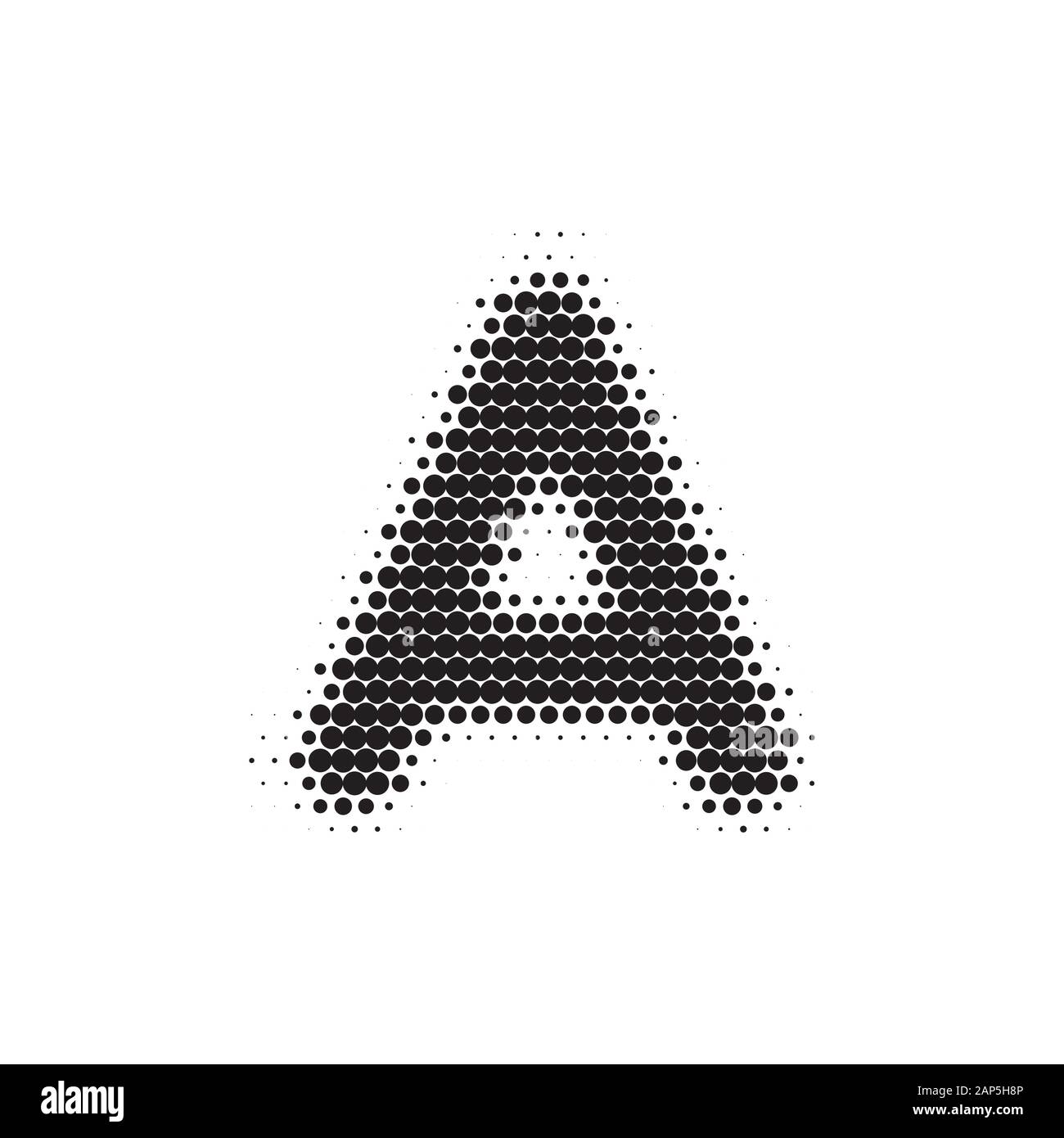 Letter A black halftone pattern font Stock Vector Image & Art - Alamy