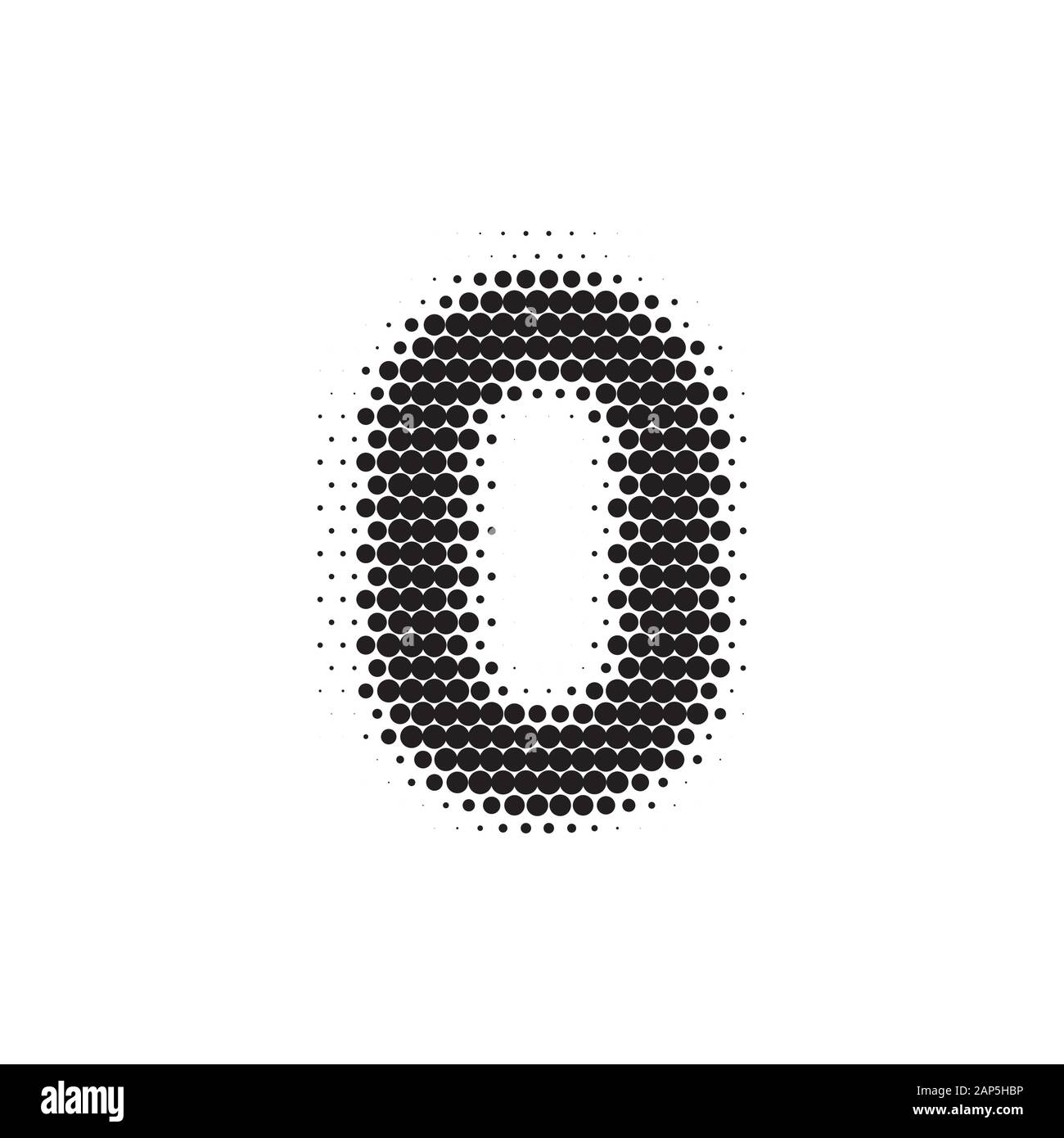 Number 0 black halftone pattern font Stock Vector Image & Art - Alamy