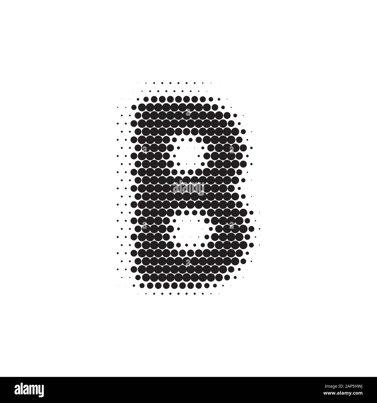 Letter B black halftone pattern font Stock Vector Image & Art - Alamy