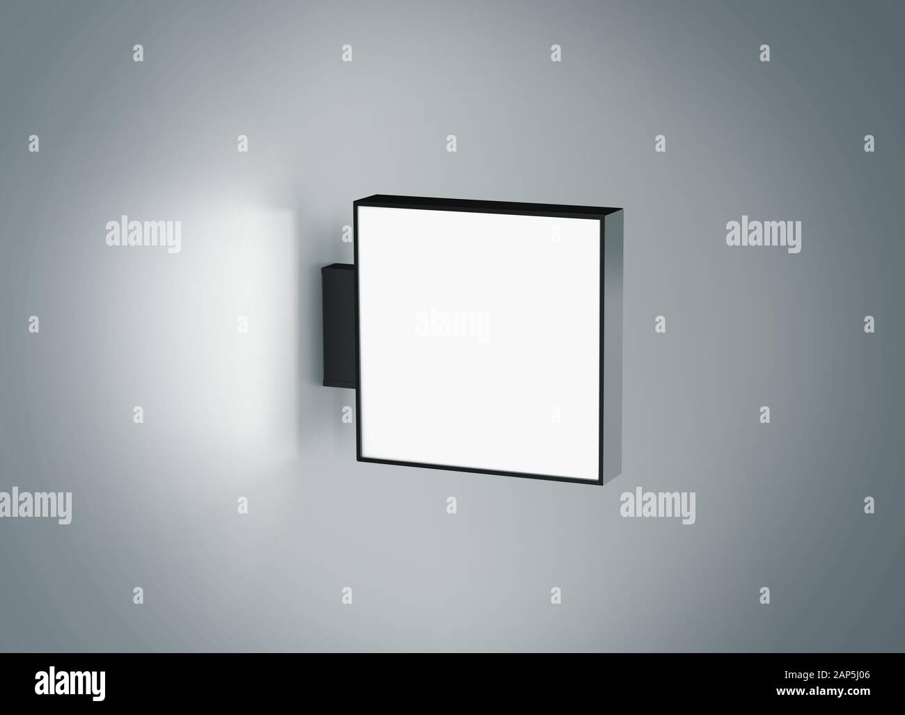 Mockup blank metal signage hi-res stock photography and images - Alamy