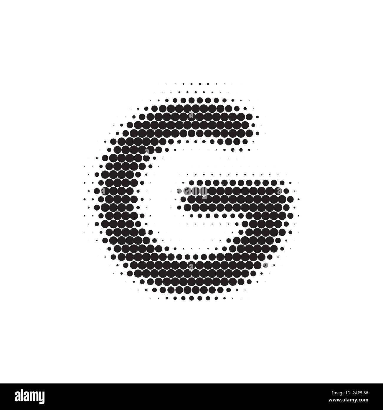 Letter G black halftone pattern font Stock Vector Image & Art - Alamy
