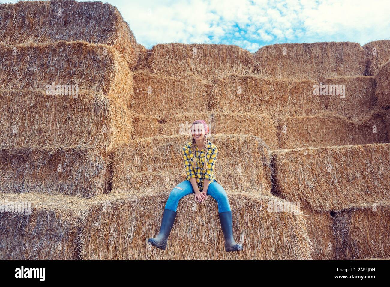 Farmer on farm break hi-res stock photography and images - Alamy