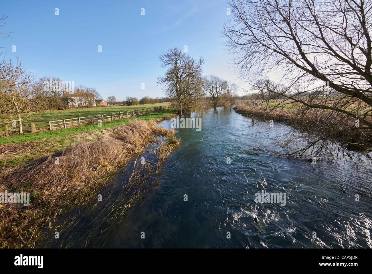 West Beck, in full flood, the river forms part of the River Hull and is ...