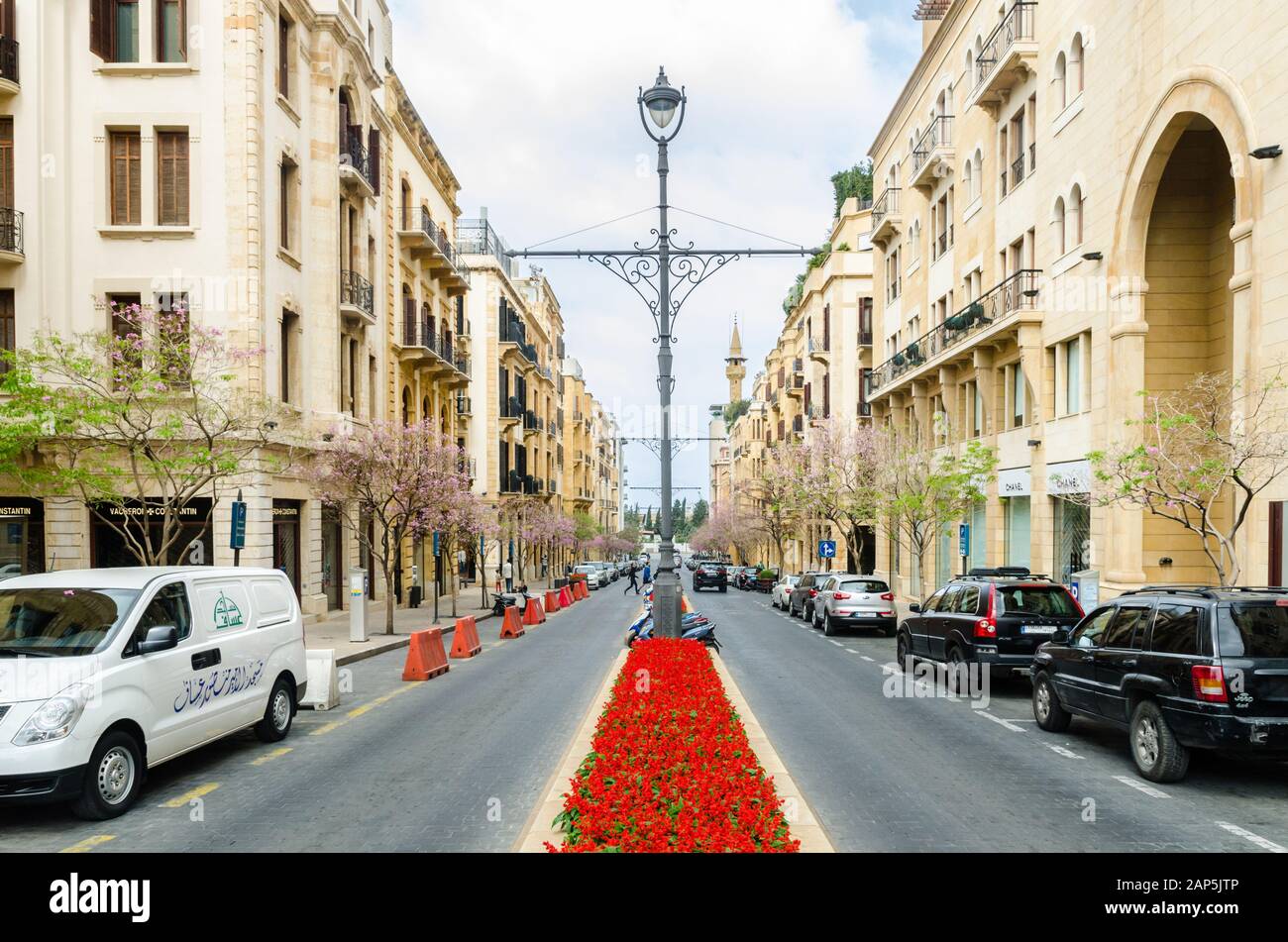 Street in downtown Beirut Central District, Lebanon Stock Photo - Alamy