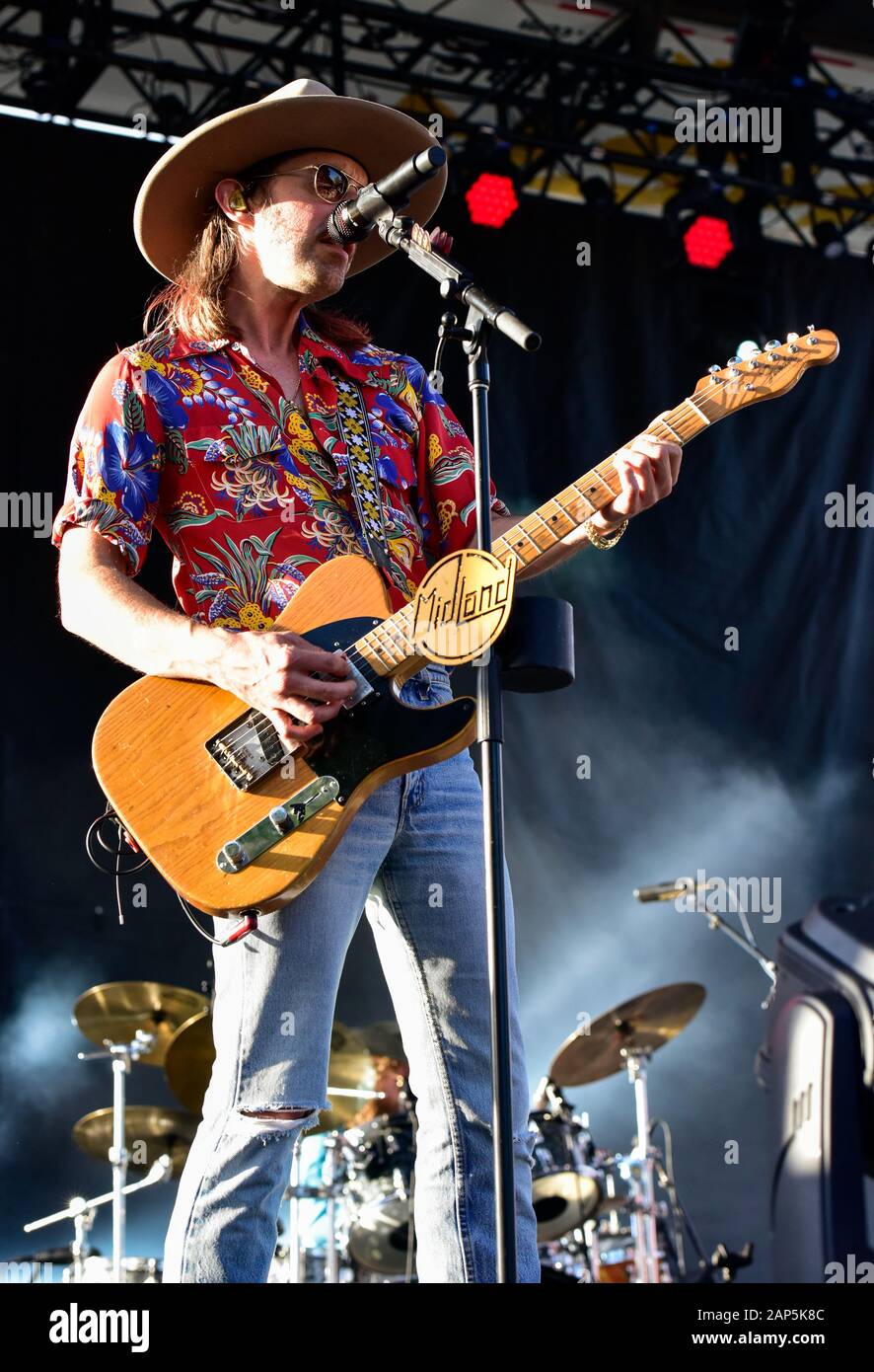 Country Rock band, Midland, performing at the 2019 Bottlerock festival ...
