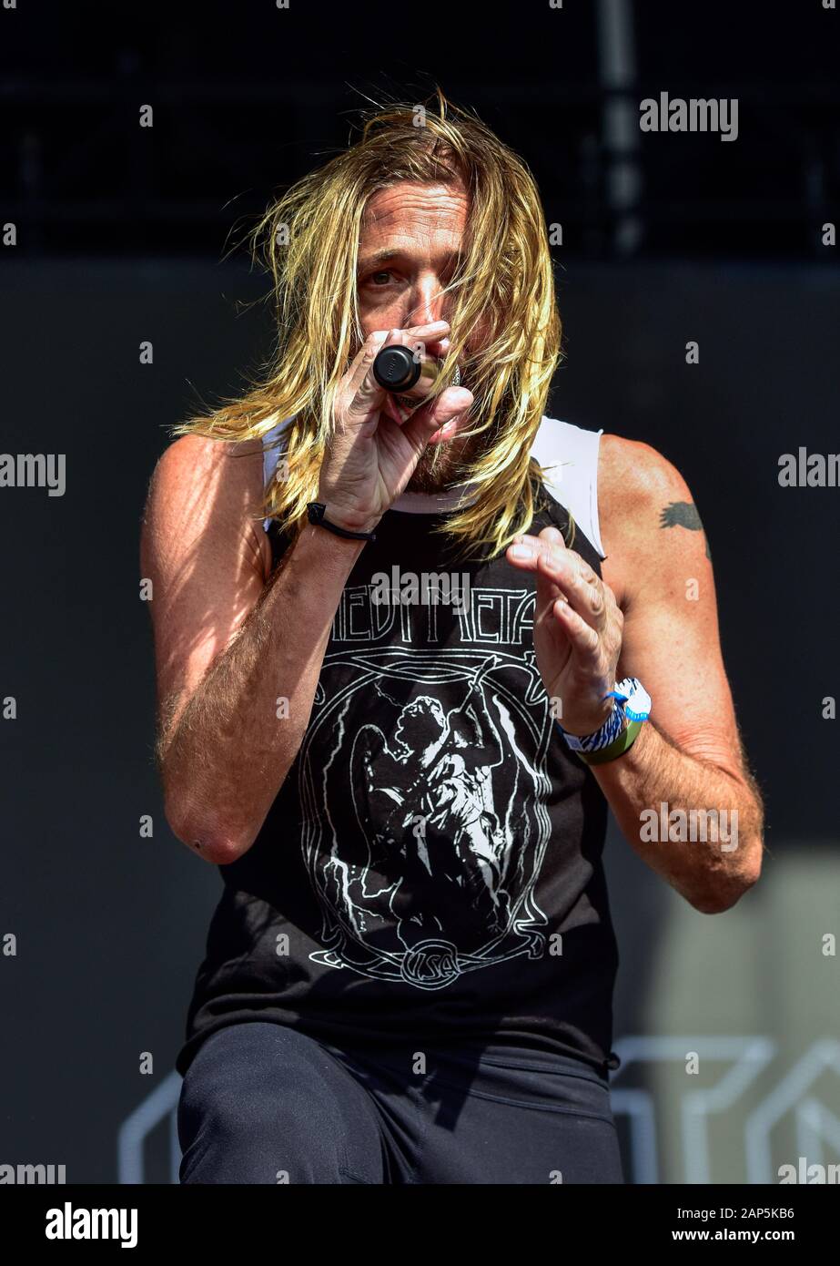 Taylor Hawkins on stage with his band Chevy Metal at The Bottlerock ...