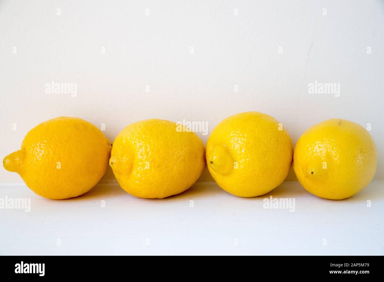 Creative layout made of lemon. Flat lay. Food concept. Lemon on white ...