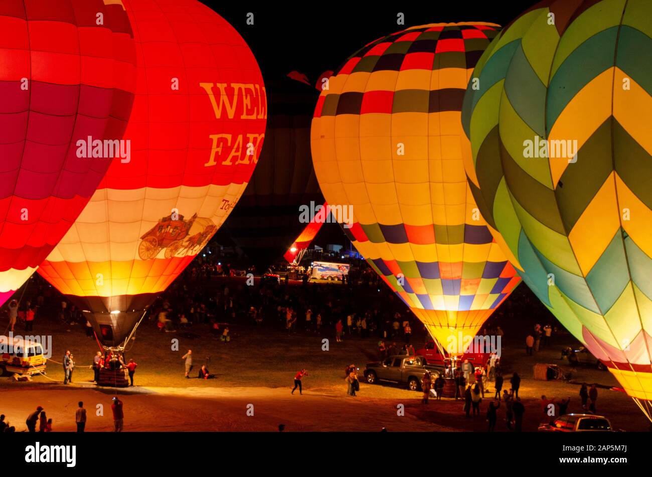 Hot air balloons at the Carolina BalloonFest in Mooresville, NC USA ...