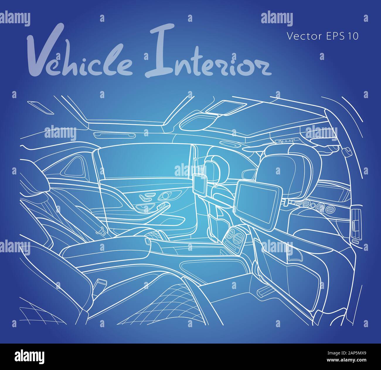 Machine inside. Interior of the vehicle. Vector Stock Vector Image ...