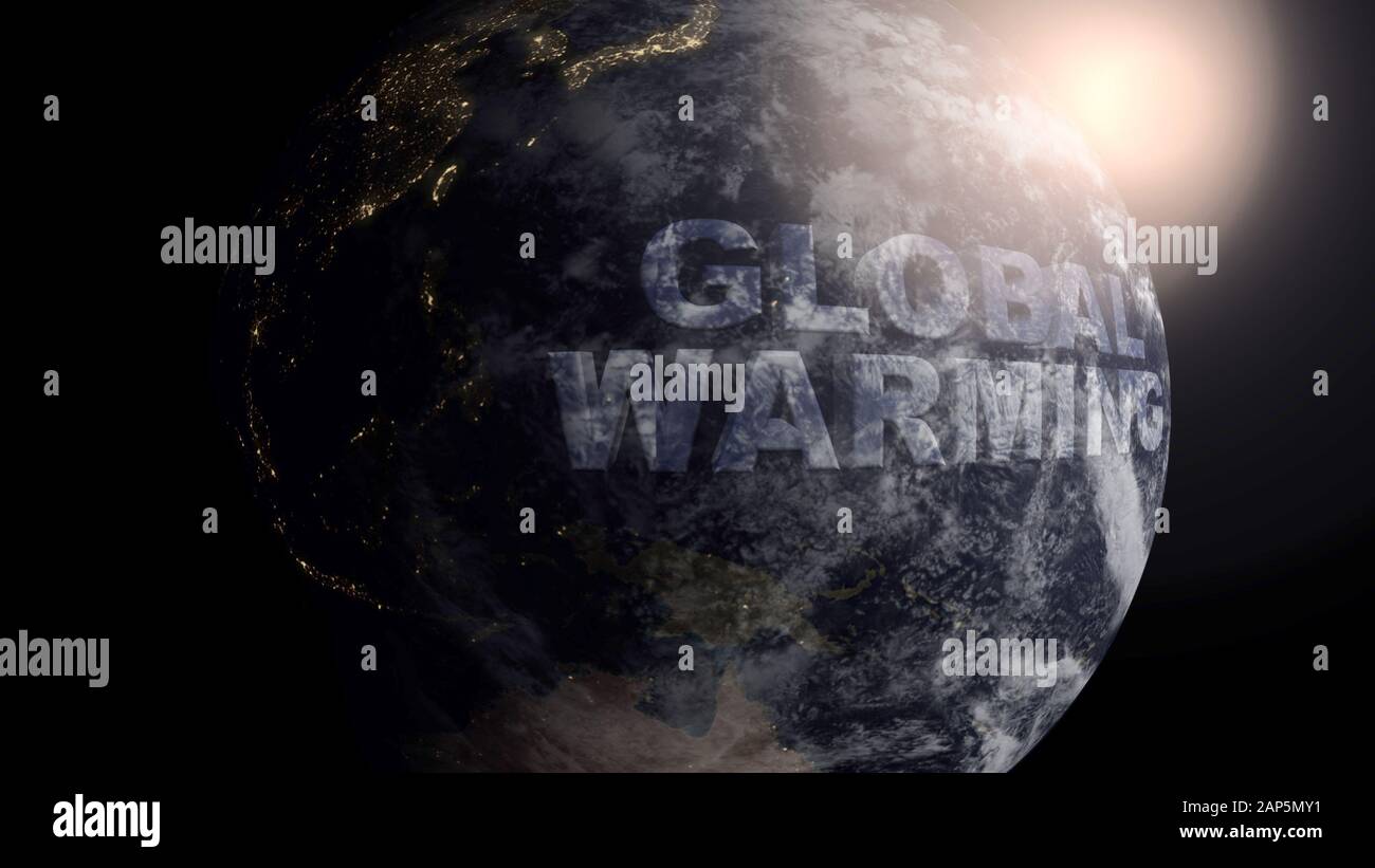 Global Warming concept with a realistic Earth Stock Photo - Alamy