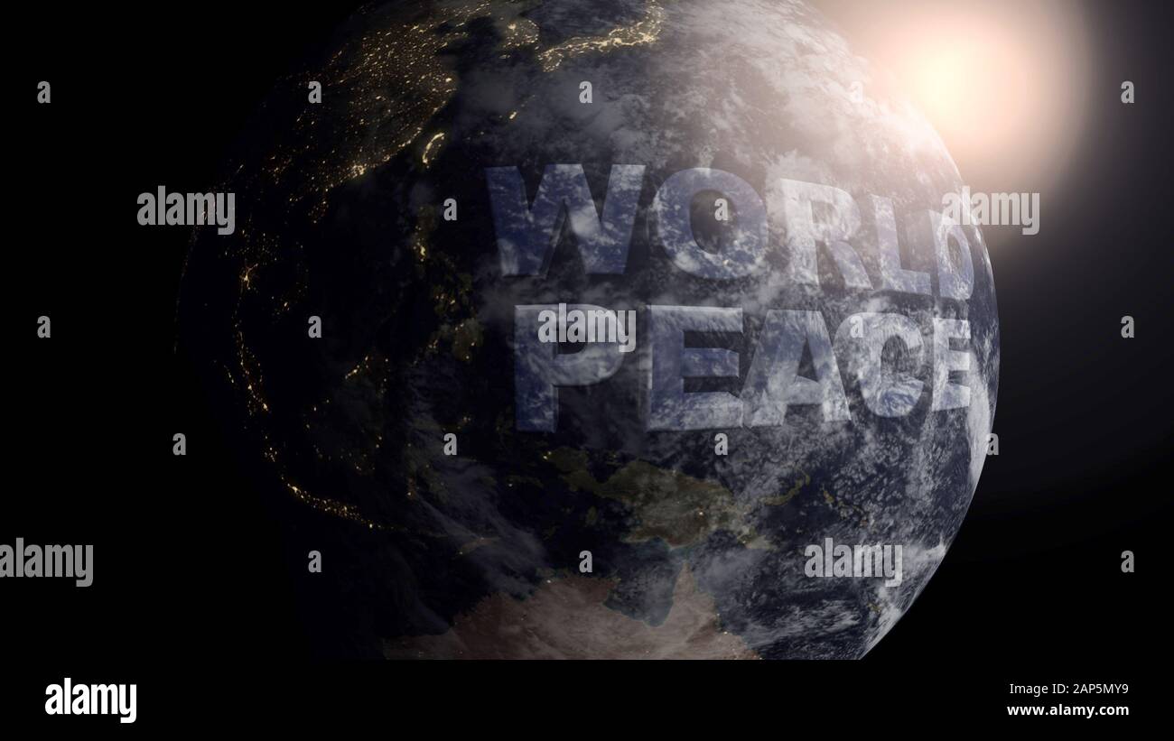World Peace on a Planet Earth Stock Photo - Alamy