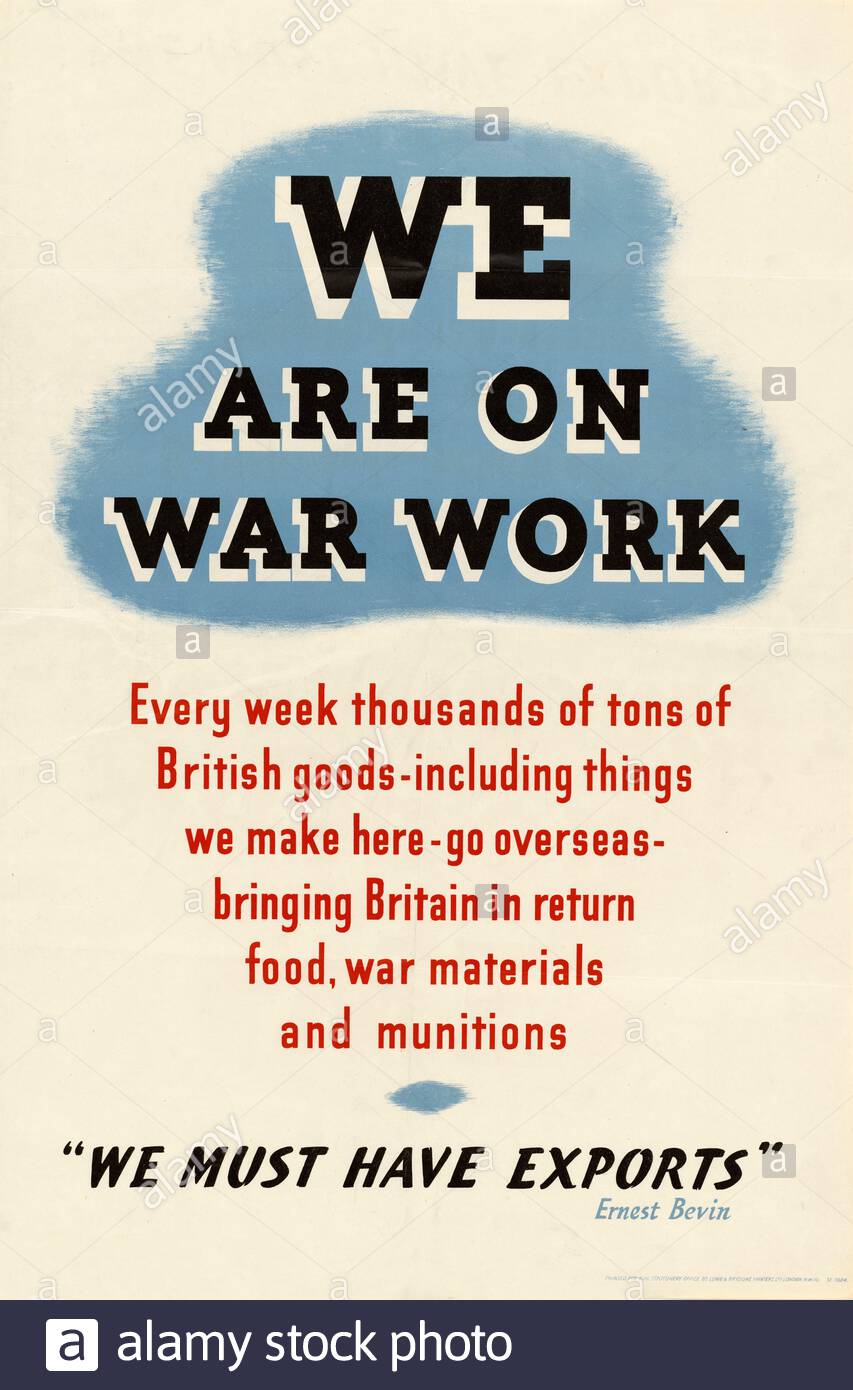 British World War 2 Public Information Propaganda poster Stock Photo ...