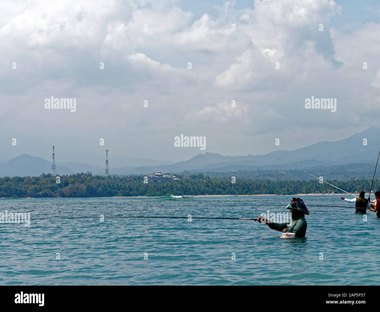 Fisherman, Sire Beach, Lombok island, Indonesia, Asia Stock Photo - Alamy