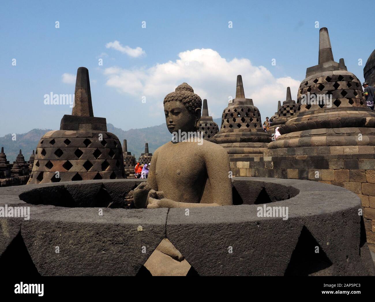 Buddhist temple, Borobudur, UNESCO World Heritage Site, Java, Indonesia ...