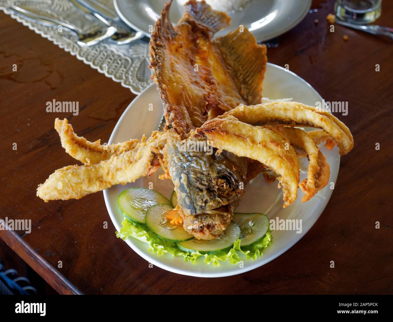 Fried fish for lunch, Yogyakarta, Jawa, Indonesia , Asia Stock Photo ...