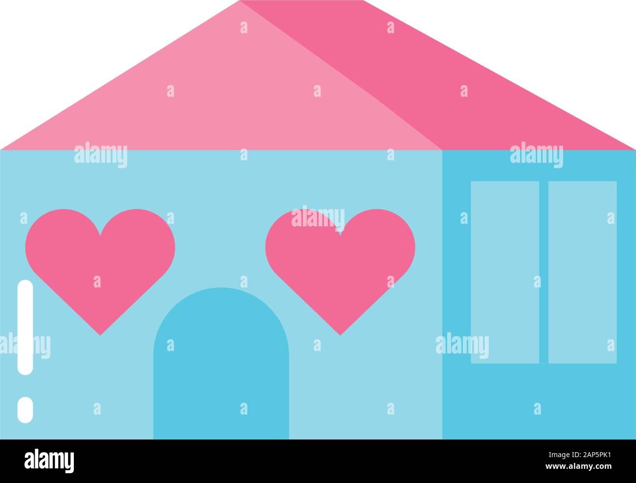 house with hearts design of love passion romantic valentines day ...