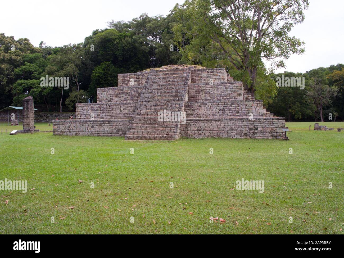Ruin of ancient pyramid in Copan, Honduras Stock Photo - Alamy
