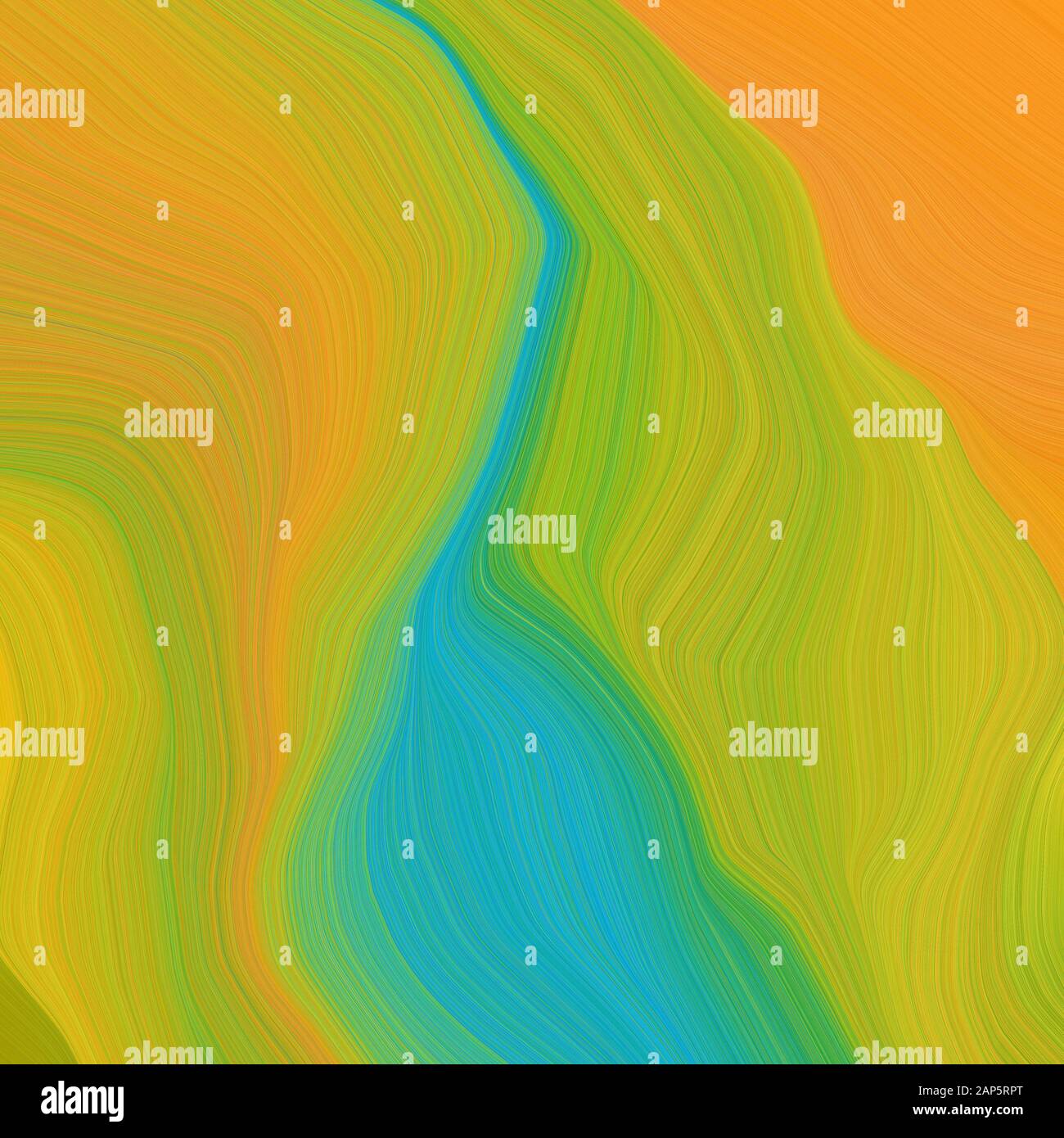 smooth swirl waves background design with golden rod, light sea green ...