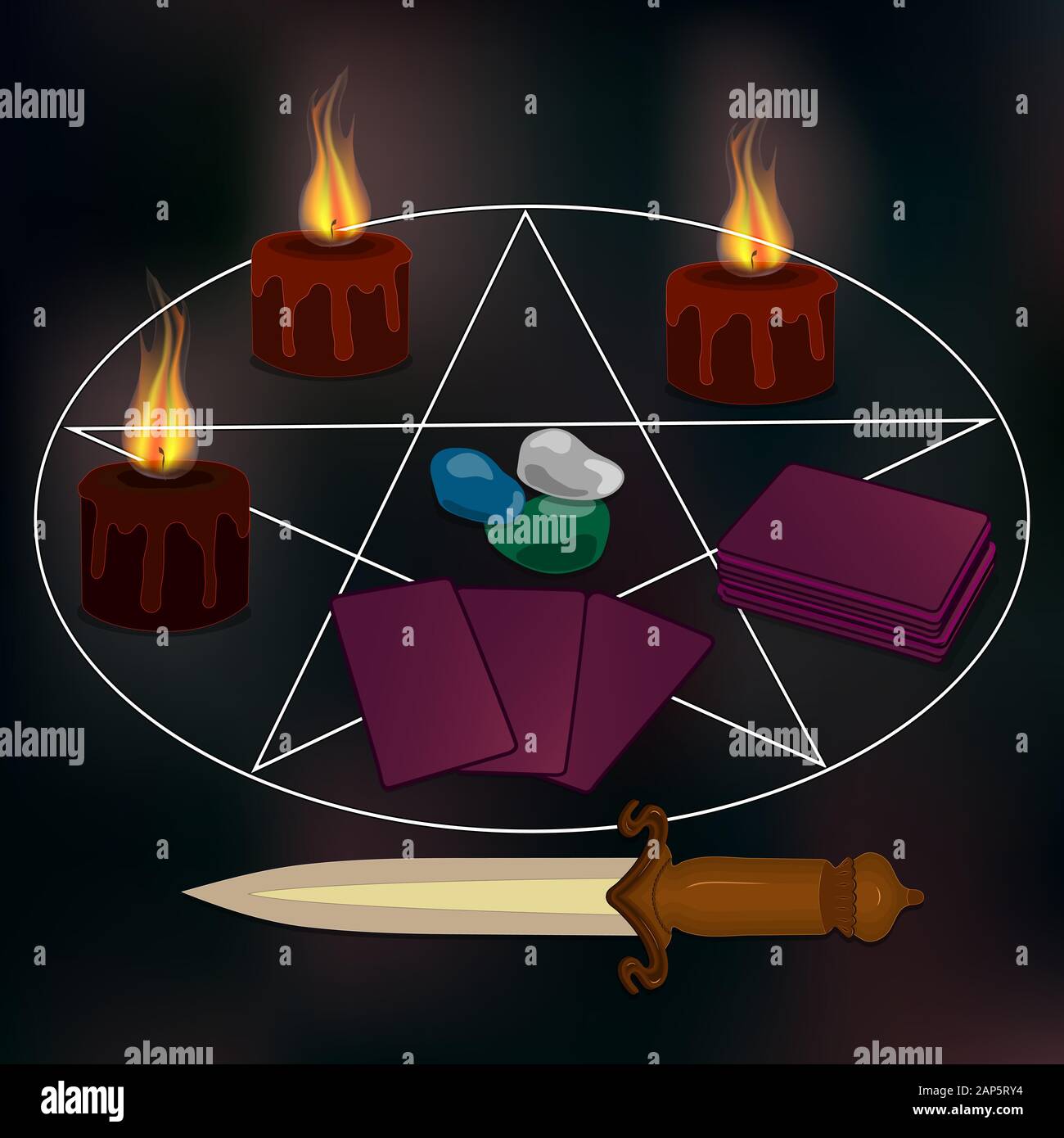 Magic and esotericism. .Fortune-telling on runes and maps .candles ...