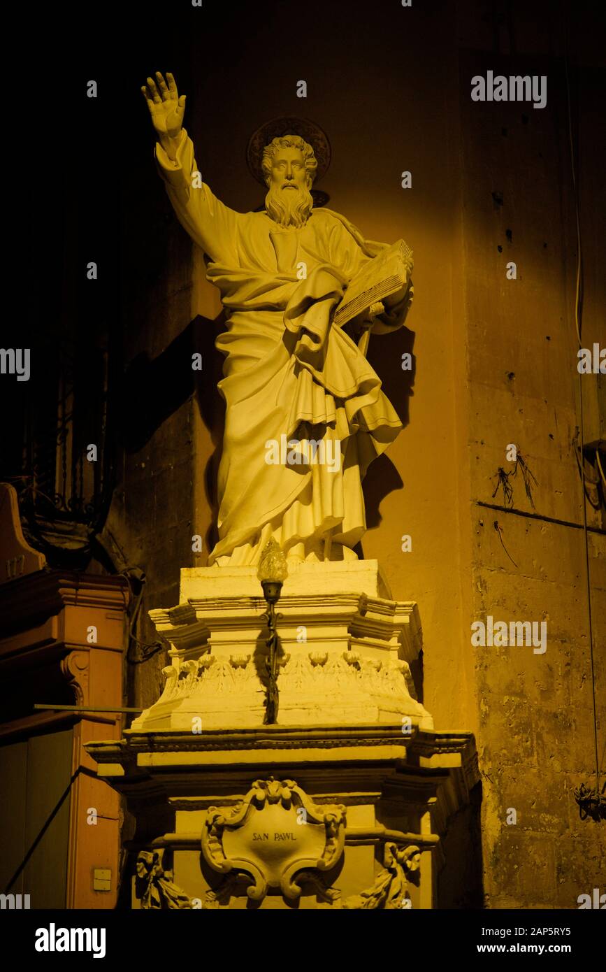 Saint Paul monument, La Valletta, Malta Island Stock Photo - Alamy
