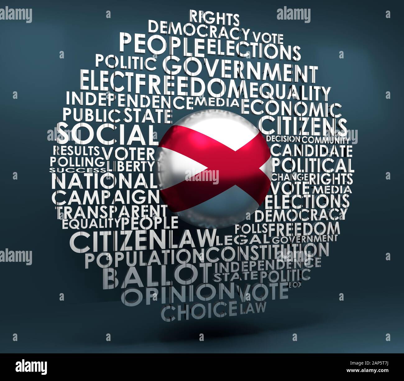 3d rendering alabama state hi-res stock photography and images - Alamy