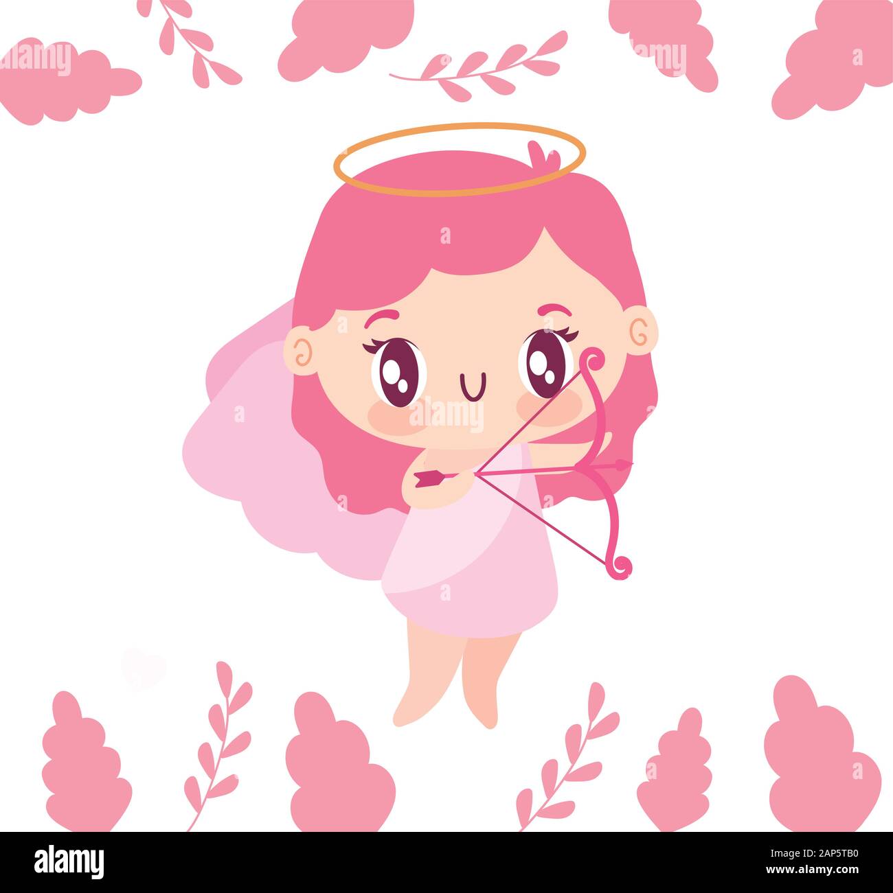 Girl cupid cartoon design of love passion romantic valentines day ...
