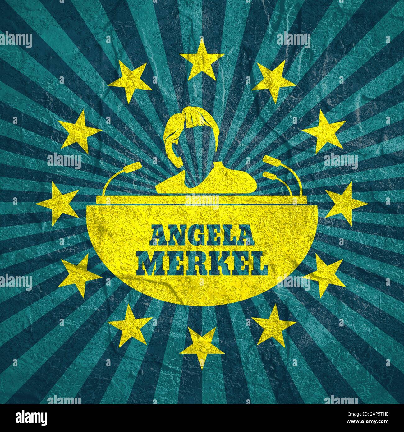 Germany - Circa, 2017: An illustration of a portrait of german ...