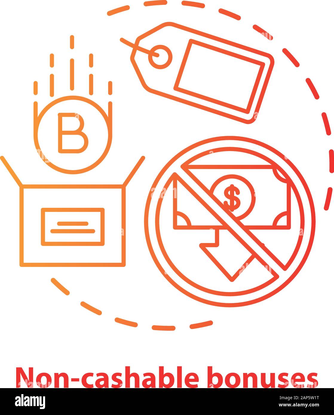 Non cashable bonuses concept icon. Cryptocurrency, electronic currency ...