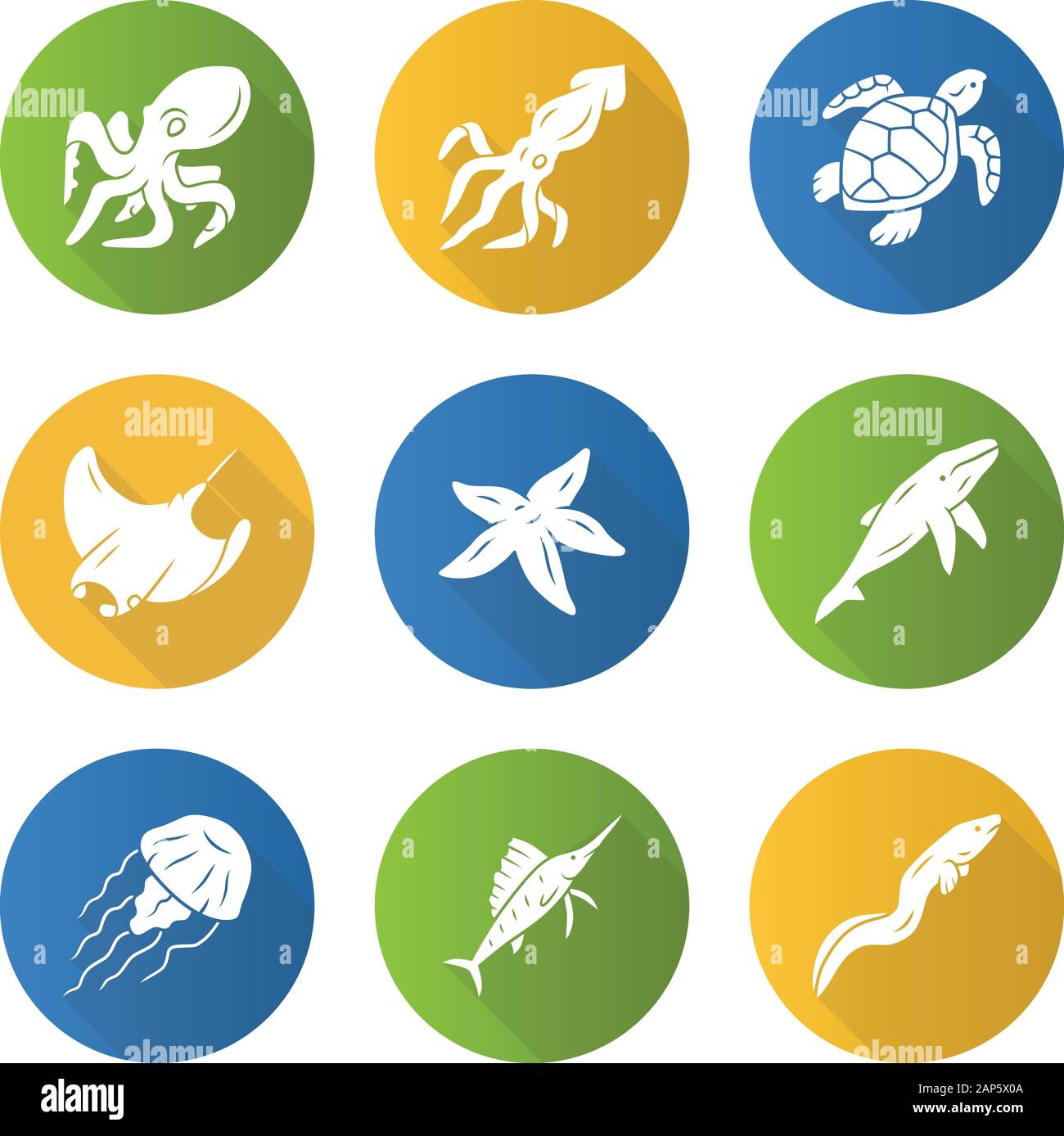 Eel sea squid Stock Vector Images - Alamy