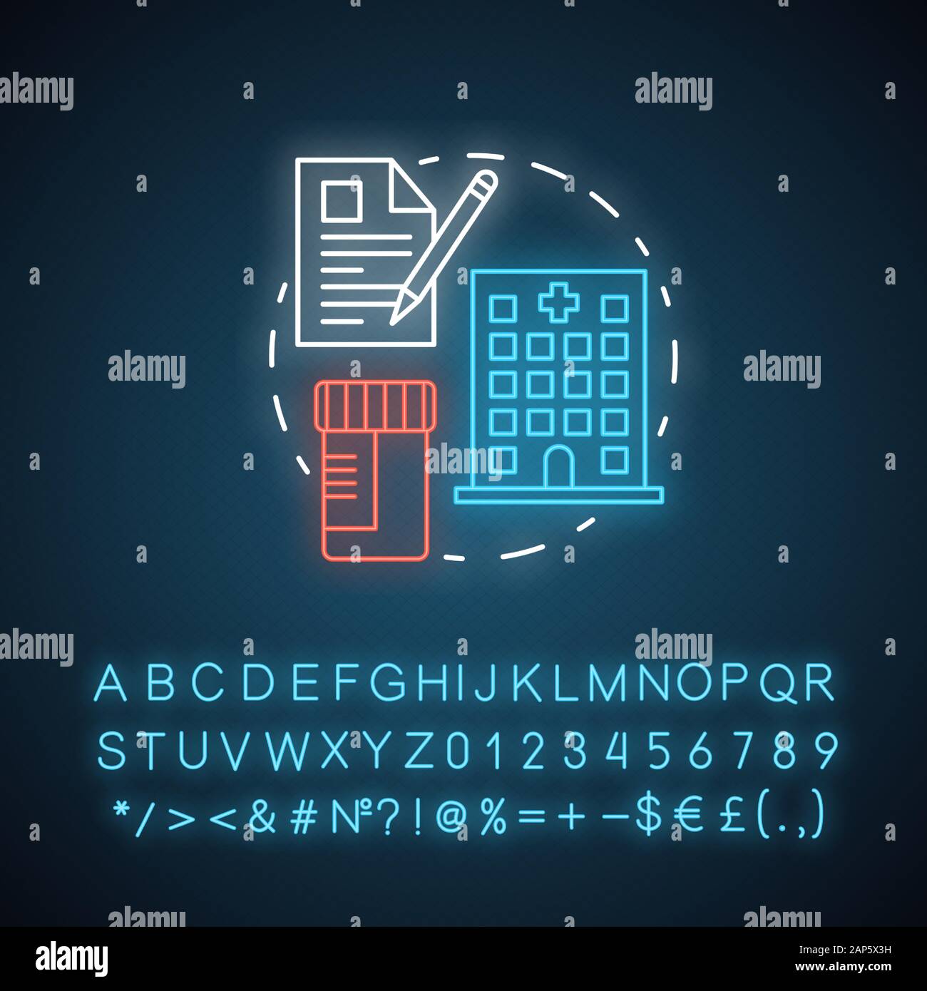 Hospital pharmacy neon light concept icon. Medication idea. Intensive ...