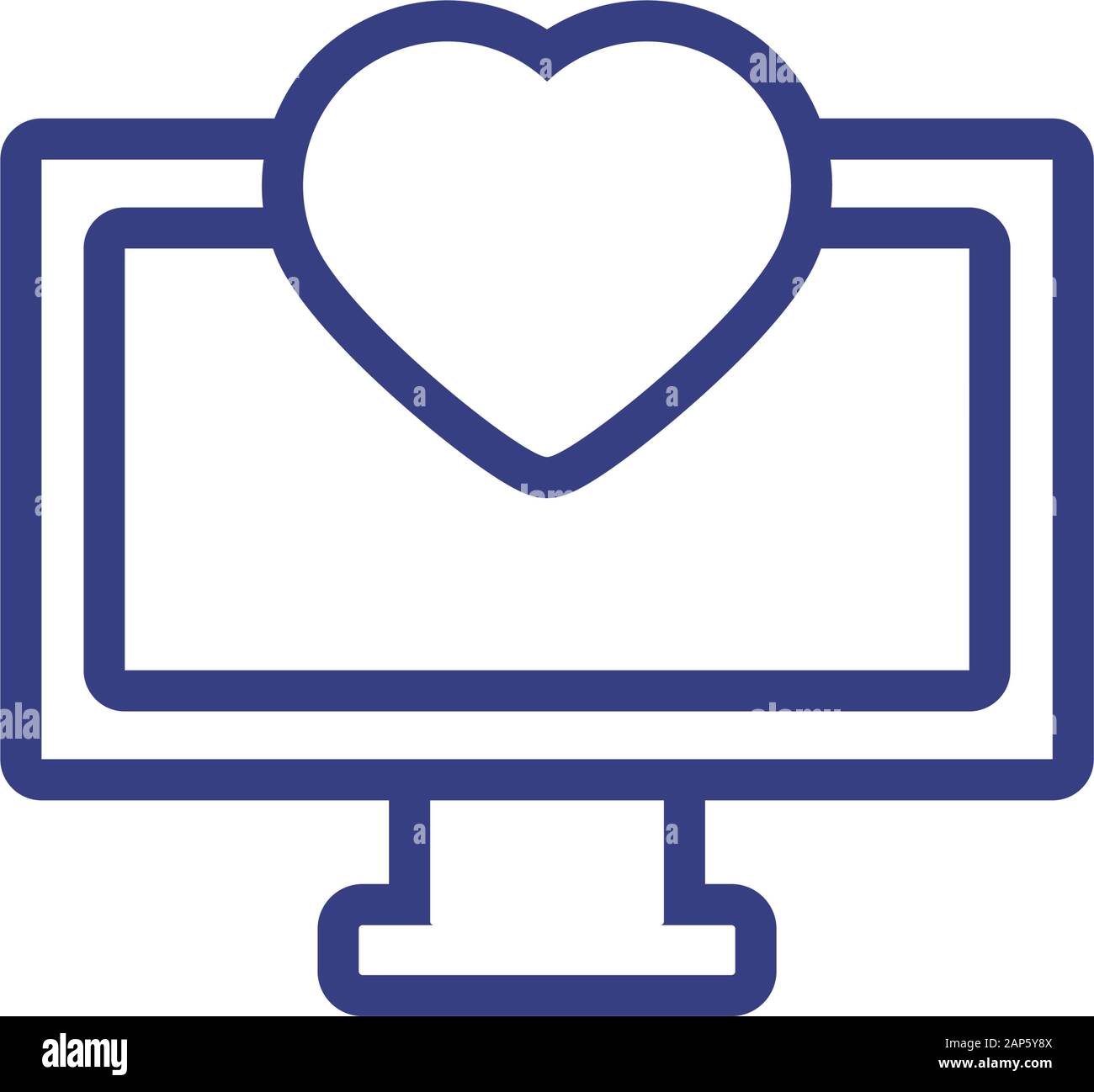 Heart and computer design of love passion romantic valentines day ...