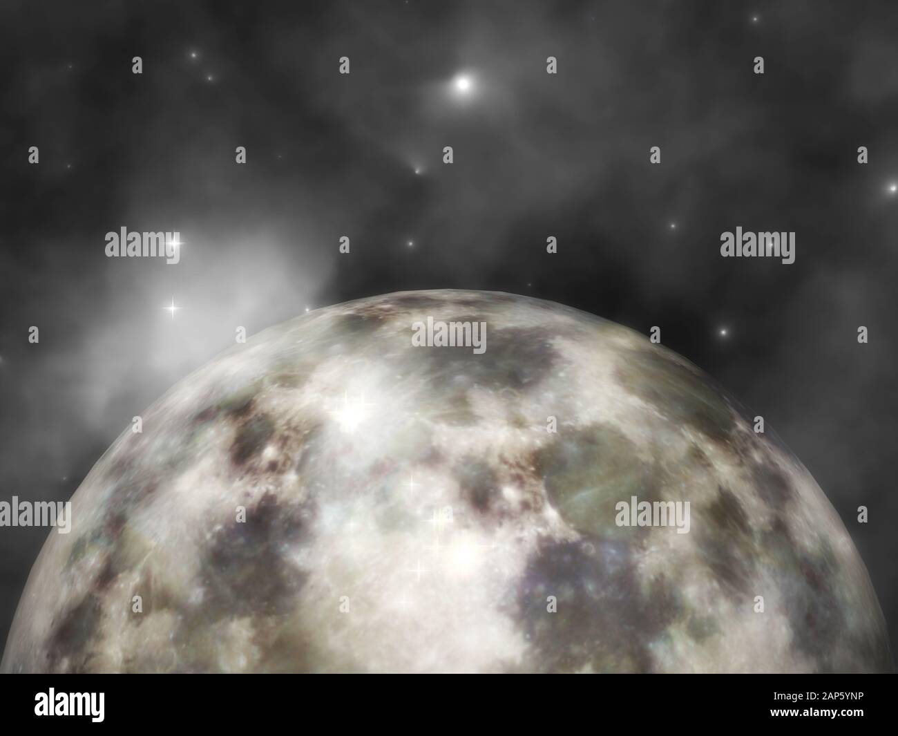 Digital Illustration of a cosmic Scene Stock Photo - Alamy